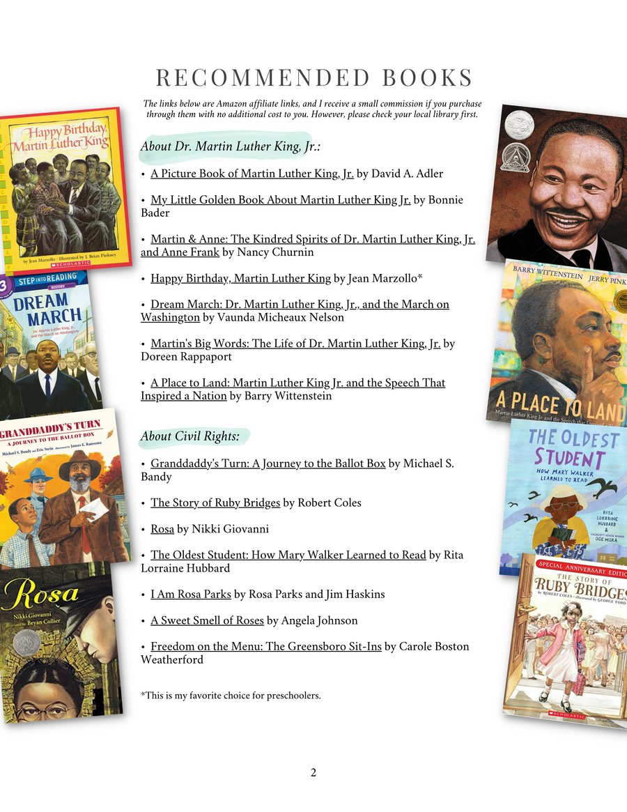 Martin Luther King, Jr. Day - Mini Unit Study – Brighter Day Press