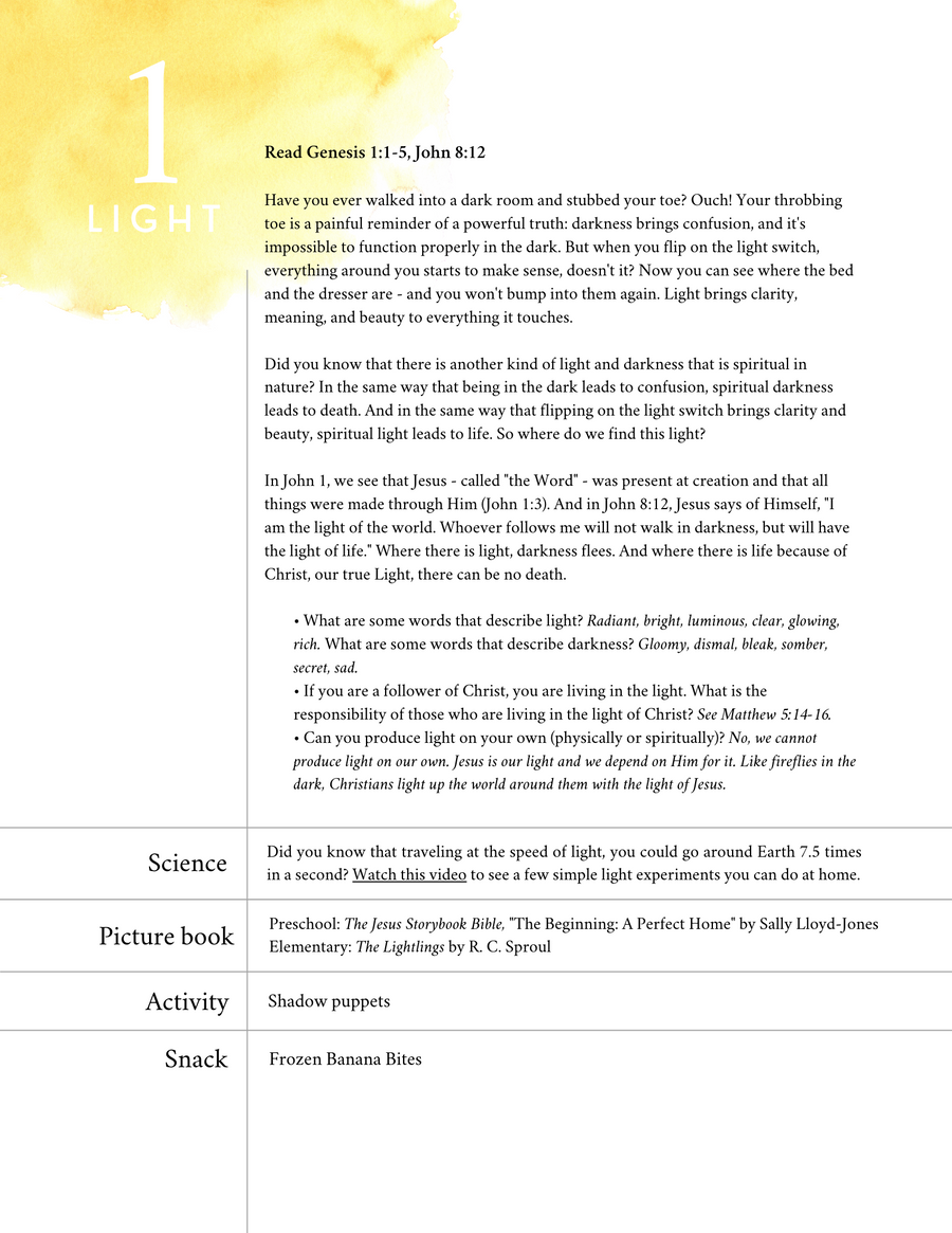 All Creation Sings! Creation Unit Study – Brighter Day Press